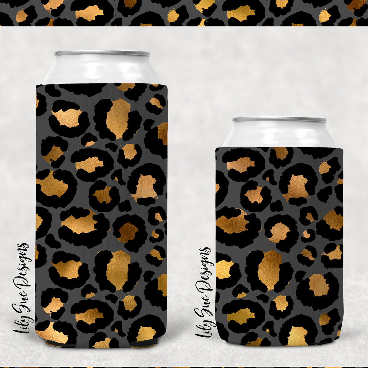 Leopard Coolers – Lily Sue Designs